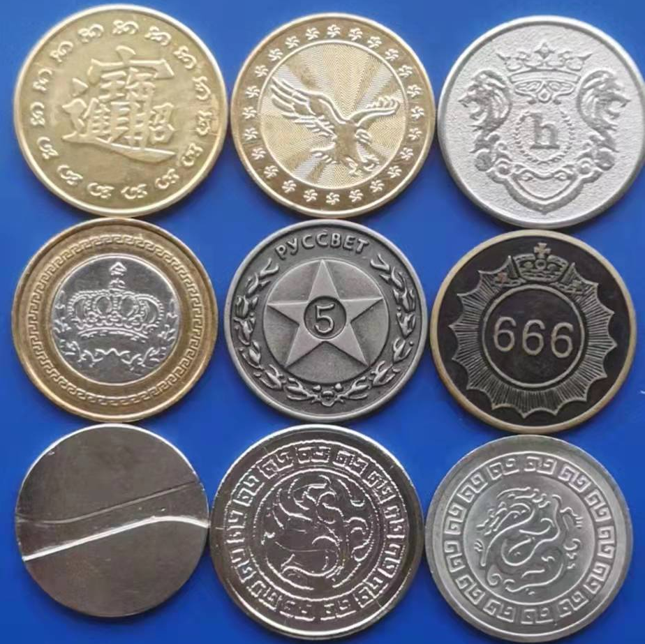 Custom arcade game token coin metal game coins for vending machine slot ...