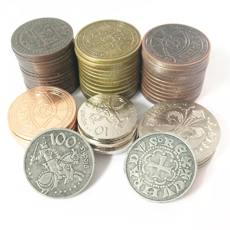 Customize wholesale coin pusher game machine token coins recycled ...