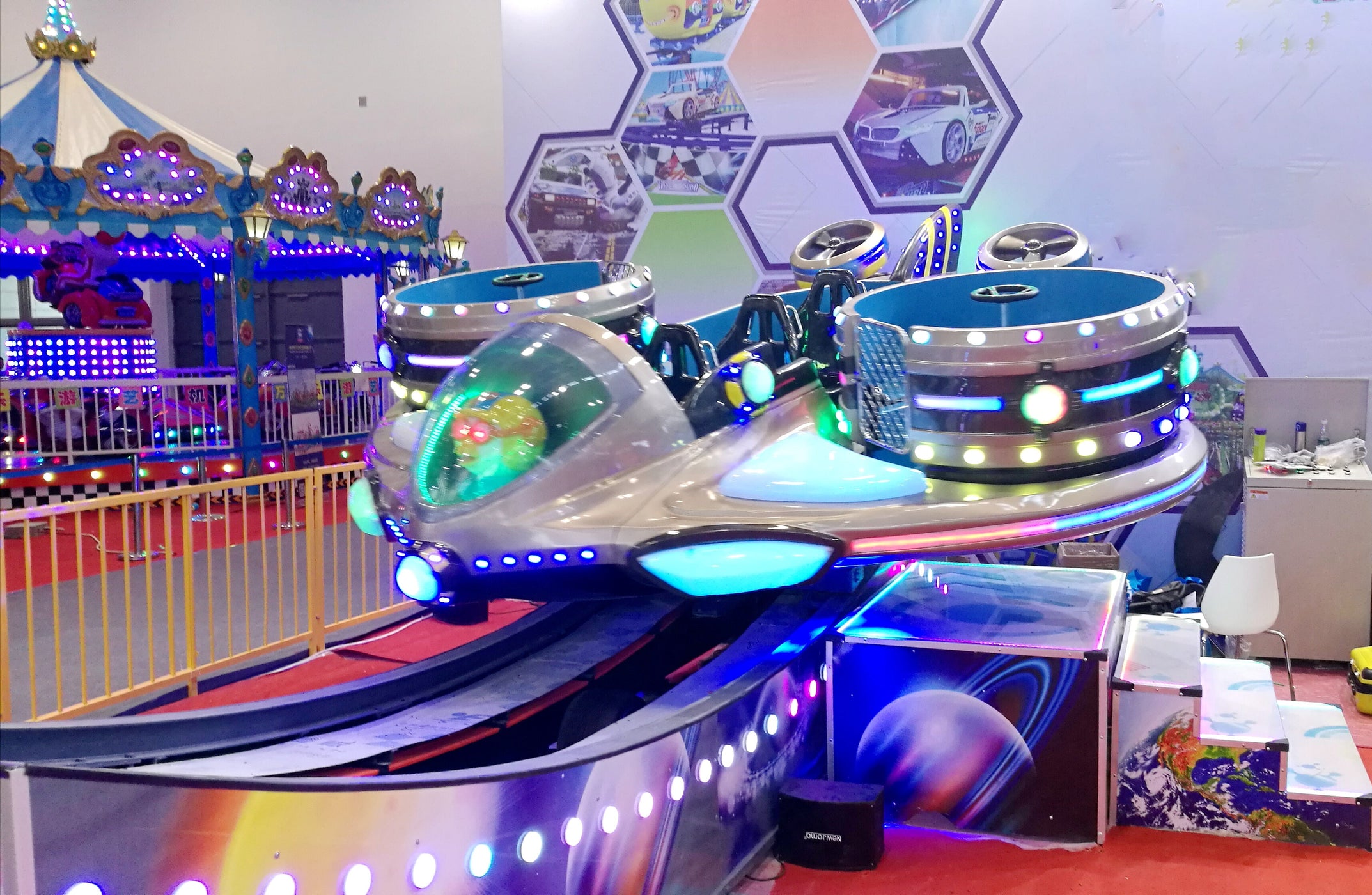 Elong Amusement Carnival rides kids racing car amusement ride mini ...