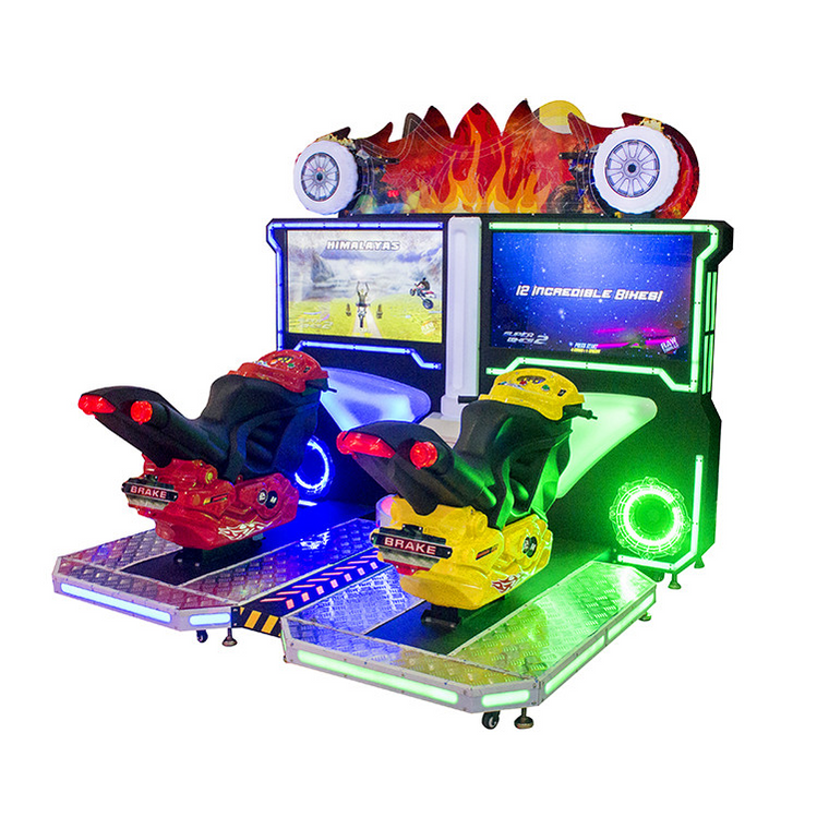 Racing Simulator Game Console - Double Players Motorcycle Racing Simul ...